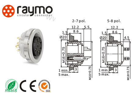 Female Fixed Socket Metal Circular Connector